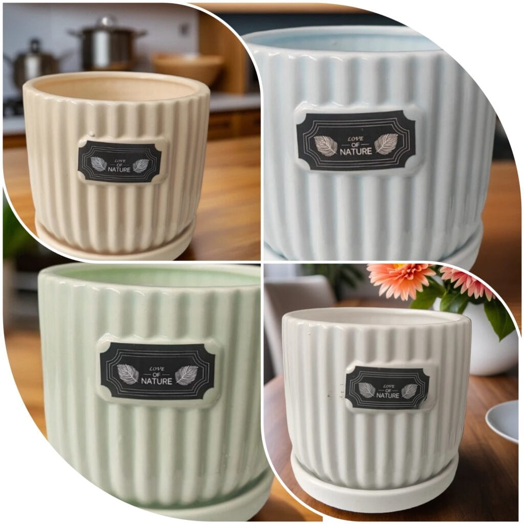 Elegant Ceramic Planters-4 Inch * 4 Inch Pot||BJ2351 - Sanitas